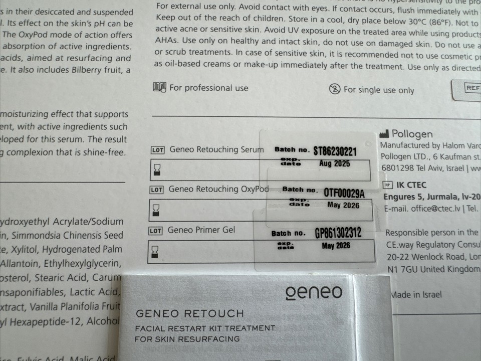 Geneo RETOUCH Facial Pods For Oxygeneo Facial CO2 therapy Machine EXP 5 ...