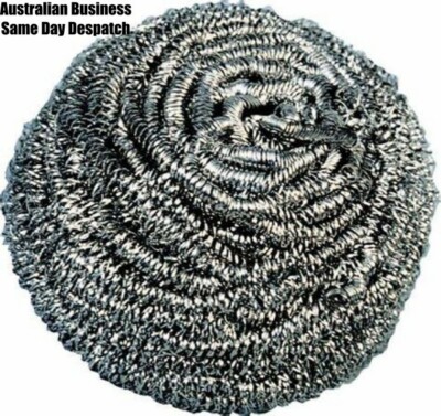 6 x Stainless Steel Scouring Pads Kitchen Clean 70 Gram | eBay Australia