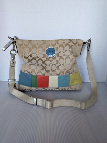 Coach Color Block Cross Body Bag Adjustable Strap VGUC | eBay