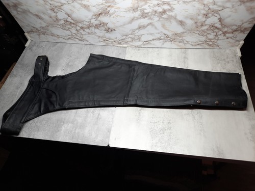 Highway Hawks Black Leather Biker Chaps Women Size Medium | eBay