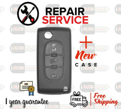 Repair Service For 3 button Remote Key Citroen C4 C5 C6 + New Case | eBay