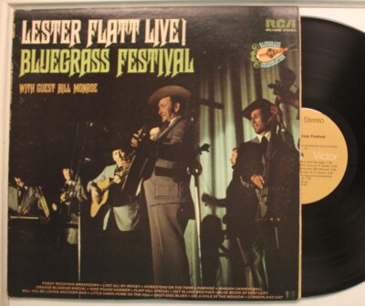 Lester Flatt Lp Live! Bluegrass Festival With Guest Bill Monroe On Rca ...