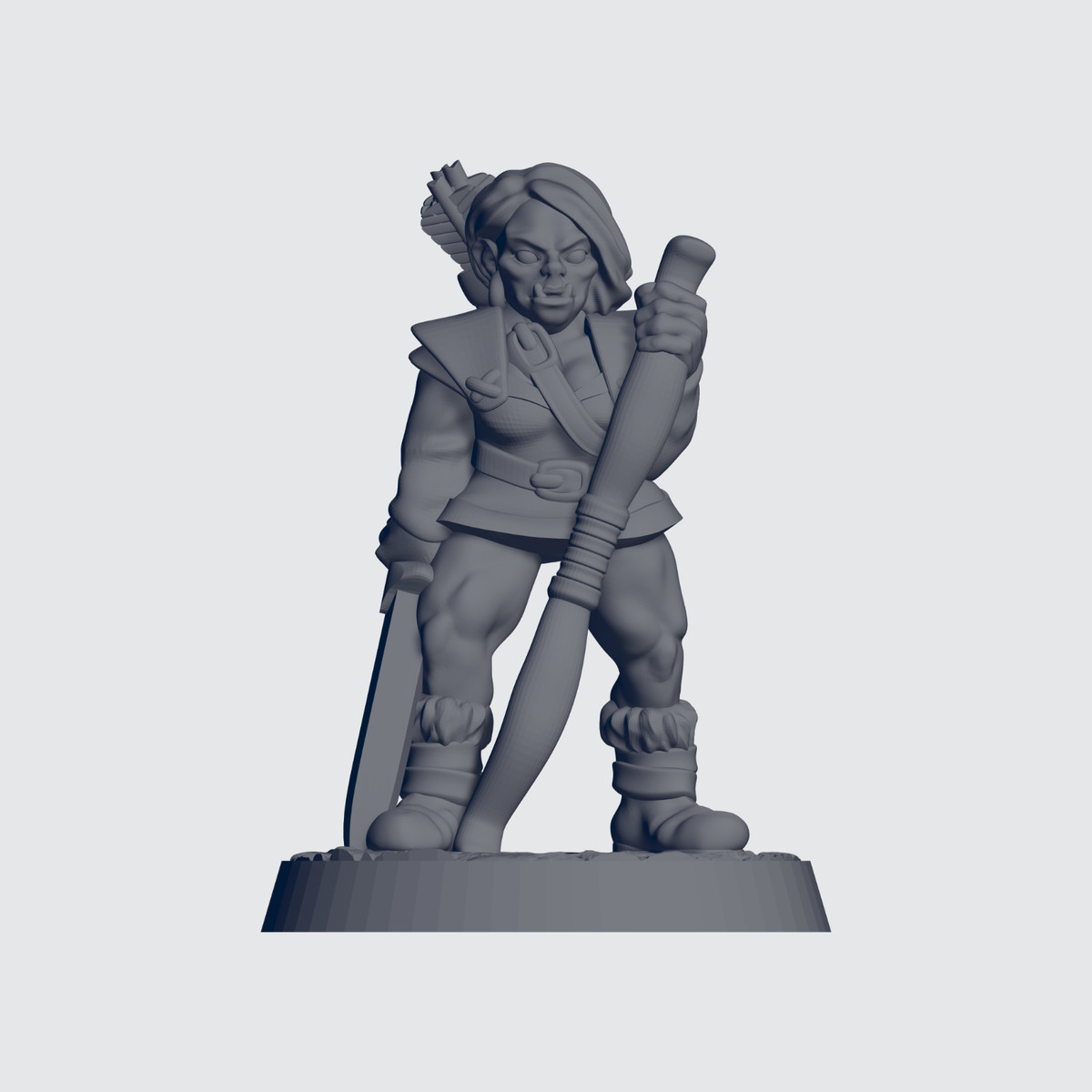 Female Half Orc Pathfinder
