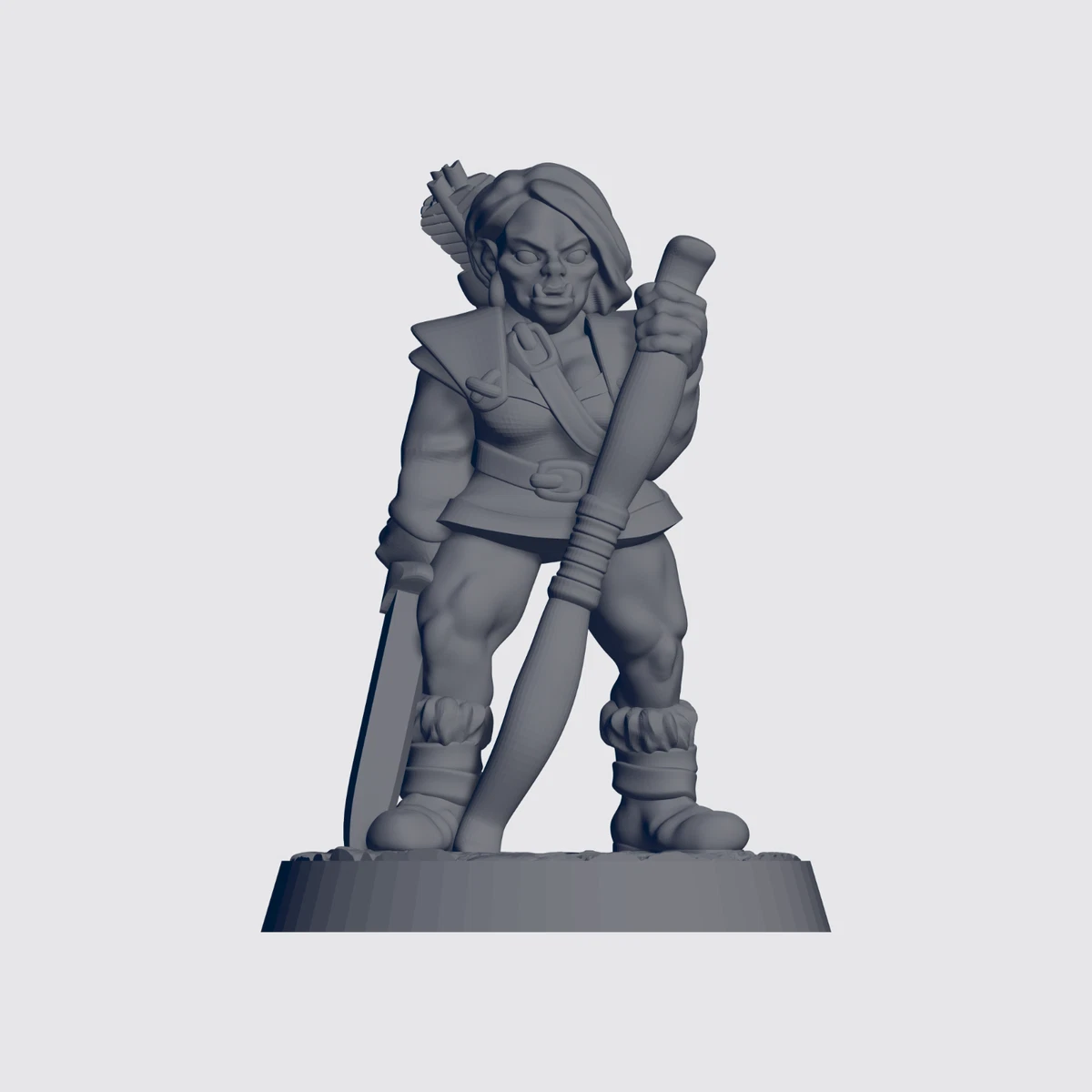 Half Orc Female Miniature
