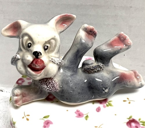 Vintage Crazy Easter Bunny Rabbit Figurine Sticking Out Tongue Ceramic ...
