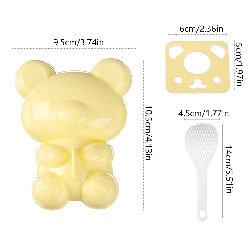 Cartoon Bear Animal Onigiri Mold Curry Rice Ball Press Mould Diy ...