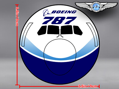 BOEING 787 B787 DREAMLINER LIVERY FRONT VIEW ROUND DECAL / STICKER | eBay