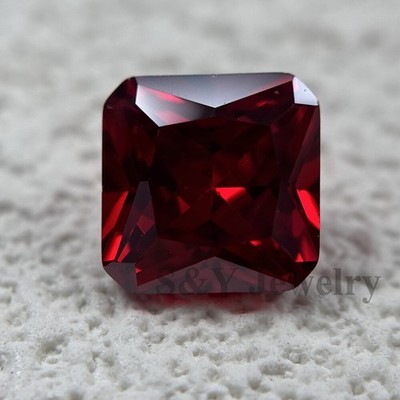 Premium 50pcs Round Cut Garnet Factory Wholesales Loose Cubic Zirconia ...