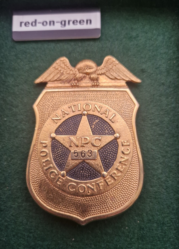 OBSOLETE Vintage US National Police Conference numbered Badge / Shield ...