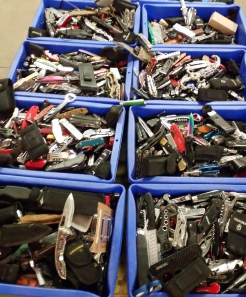 5 Pounds Of TSA Confiscated Pocket Knives, Multi Tools, ++ NO ...