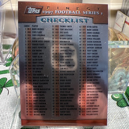 1997 Topps Finest Football Series 1 Checklist #100 | eBay