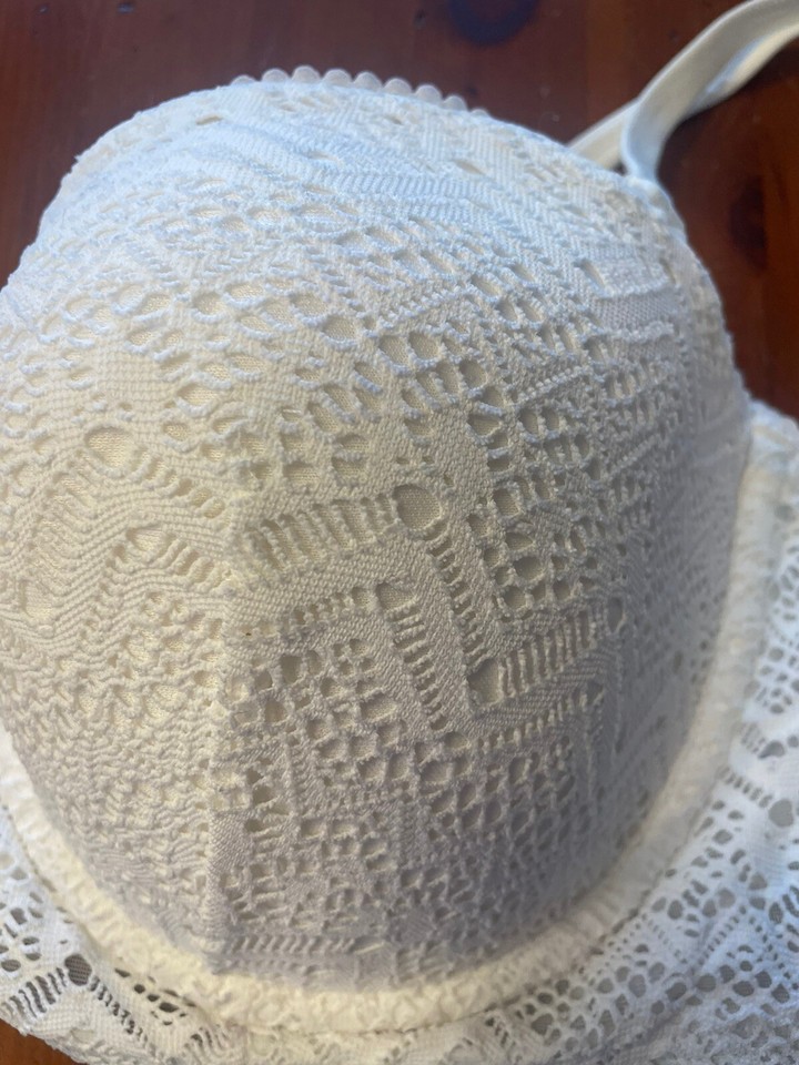 END 03/18 Lepel London White Sands Lace Balconette Longline Bikini Top ...