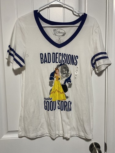 DISNEY BEAUTY AND THE BEAST BAD DECISIONS GOOD STORIES SHIRT SIZE XL ...