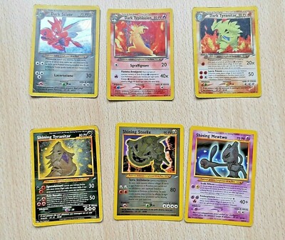 Neo Destiny Set Lot Holo Dark SHINING MEWTWO STEELIX TYRANITAR Pokemon ...