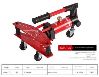 SWG-25 Hydraulic Rebar Bender Manual BendingStainless Steel Pipe ...