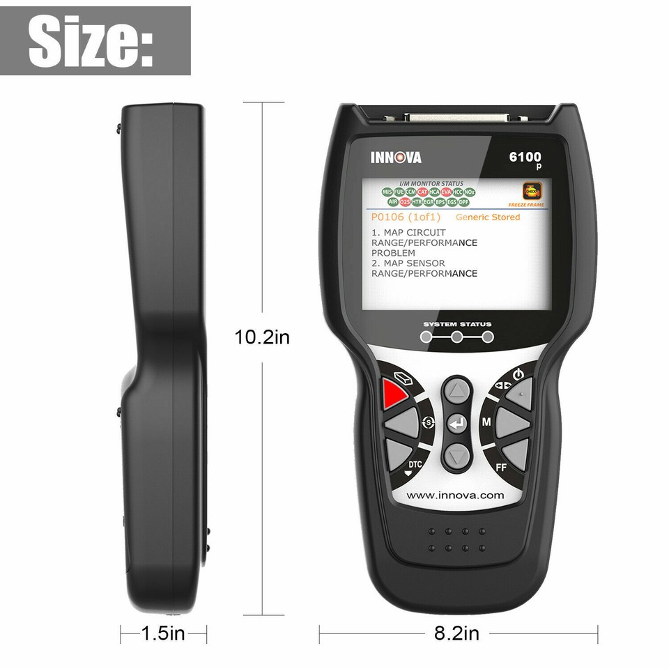 INNOVA 6100P ABS SRS Car Scanner OBD2 Check Engine Diagnostic tool Code ...