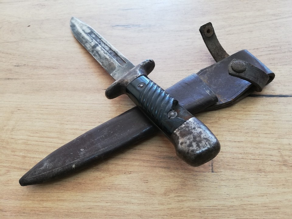 VTG OLD BULGARIAN GERMAN COMBAT TRENCH FIGHTING KNIFE K98 DAGGER MAUSER ...
