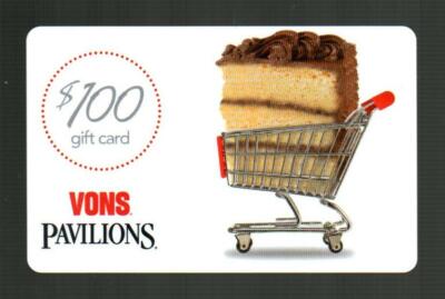 VONS / PAVILIONS Shopping Cart & Cake 2015 Gift Card ( $0 - No Value ...