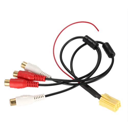 New Universal Mini 6 Pin ISO Adapters Aux Line Out 4 Chinch Kabel 4 RCA ...