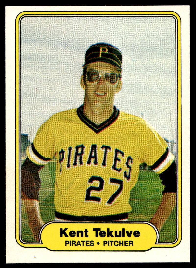 1982 Fleer 500 Kent Tekulve Pittsburgh Pirates UER Baseball Card | eBay