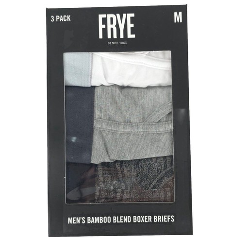 NWB FRYE MENS 3 PK BAMBOO BLEND BOXER BRIEFS Ultrasoft Size MEDIUM ...