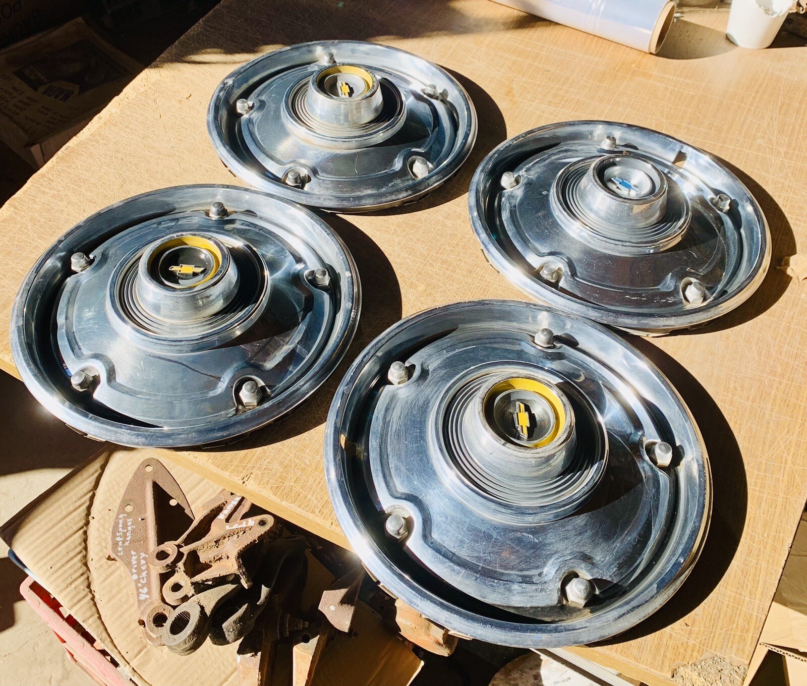 1967-1972 Chevrolet Truck , C10, Factory 15" Wheel Hub Caps Covers Set ...