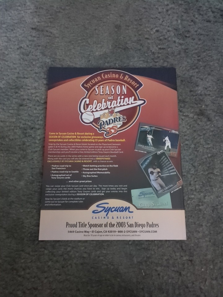 Padres Magazine Qualcomm Stadium Commemorate Issue | eBay