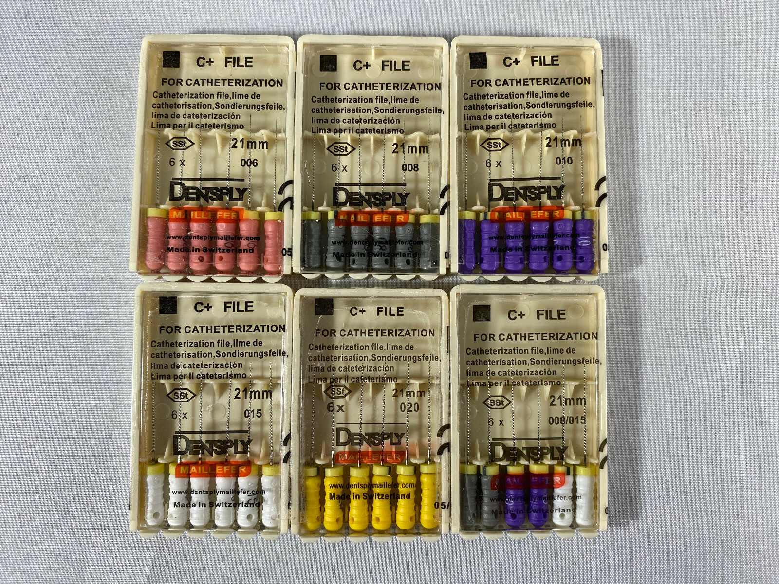 Dentsply Maillefer C+ file Endodontic stainless steel 21mm All sizes 30 ...