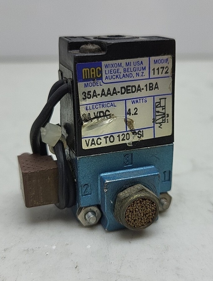 Mac 35A-AAA-DEDA-1BA Direct Operated 3-Port Solenoid Valve 24Vdc Vacuum ...