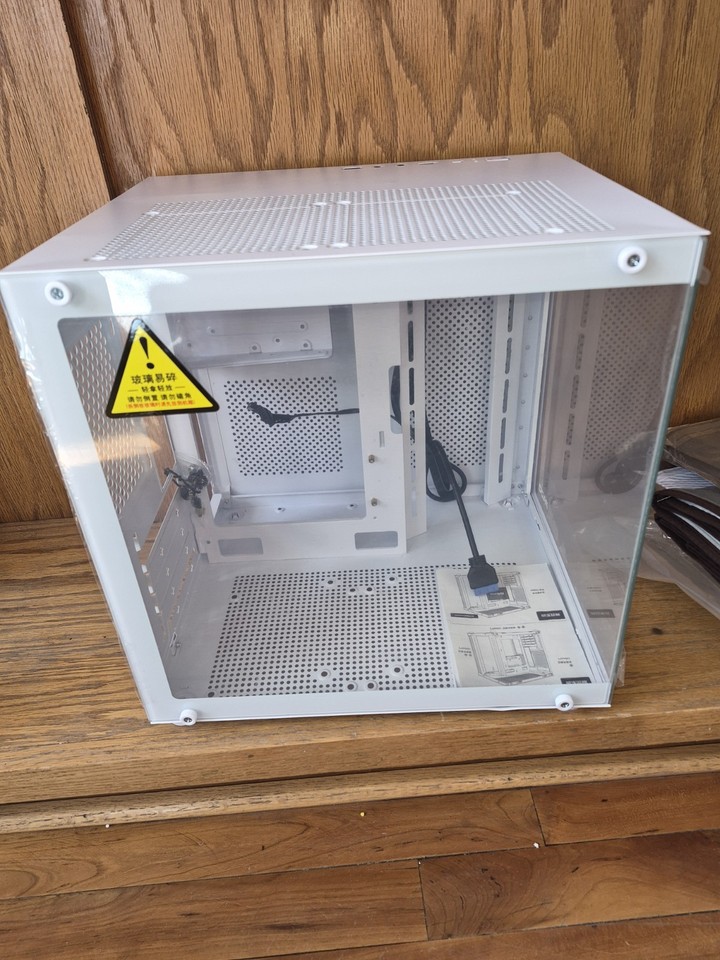 PADO PC Tower Case with Tempered Glass 13x 11x12.75inches White | eBay