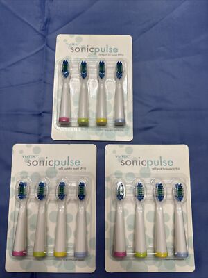 Sonic Pulse (12) electric toothbrush head refills Model # SP910 3 packs ...