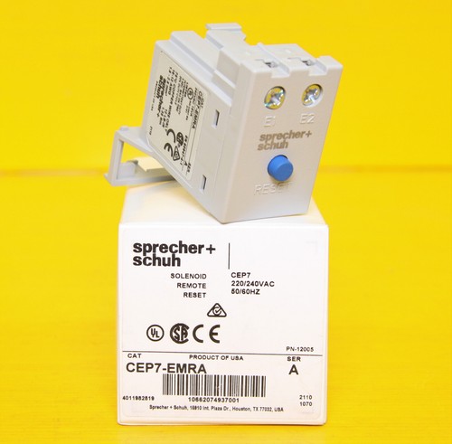 Sprecher + Schuh CEP7-EMRA Remote Reset Solenoid , 240VAC - CEP7EMRA ...