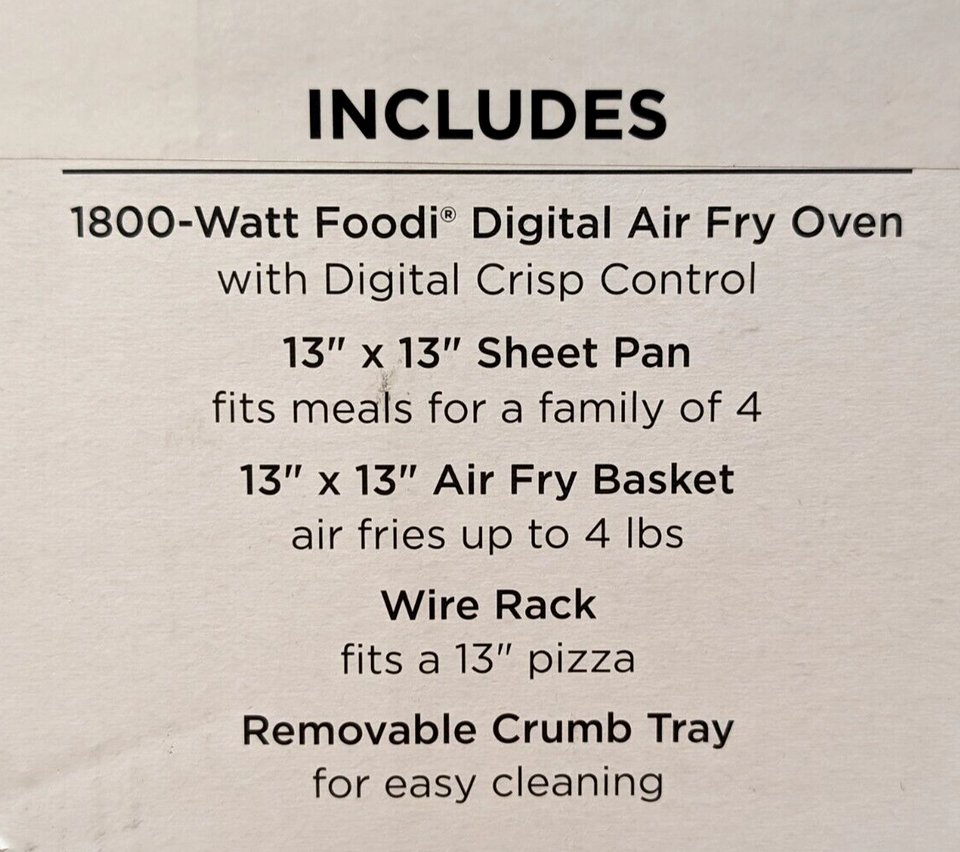 Ninja SP080 Foodi 6-In-1 Digital Countertop Air Fry Oven - *NEW IN BOX ...