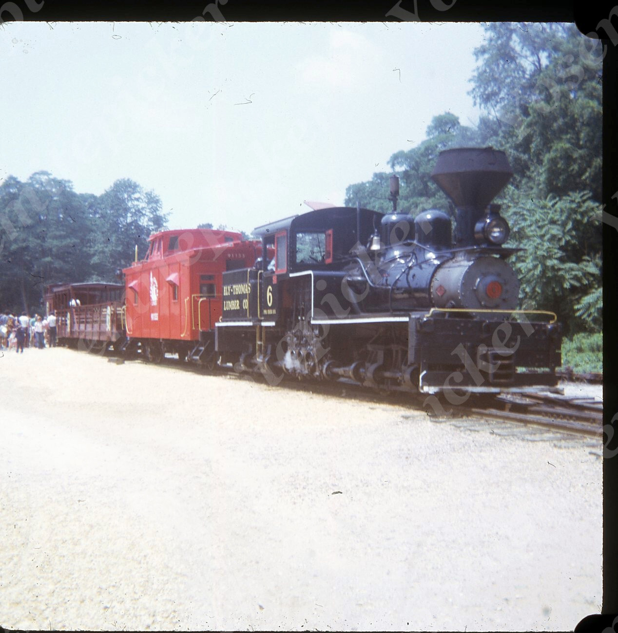 sl90 Original slide 1970's Railroad Train RR Ely Thomas Lumber engine ...