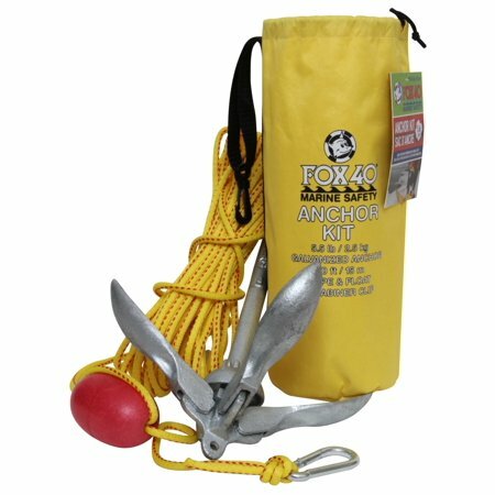 Fox 40 | Boat Anchor Kit | 2.5 kg Anchor (5.5 pound) | 50 ft (15 m ...