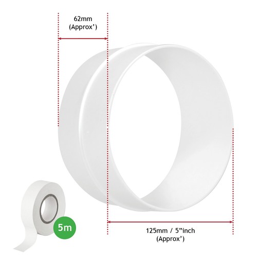 Air Conditioning Vent Hose Pipe Conditioner PVC Duct 5" Extension ...