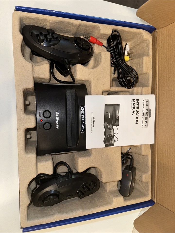 SEGA Genesis Classic Black Game Console with 81 Preloaded Games and ...