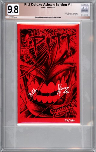 PITT #1 PGX-SS 9.8 RED ASHCAN VARIANT *SIGNED BY BRIAN HOTTON & DALE ...