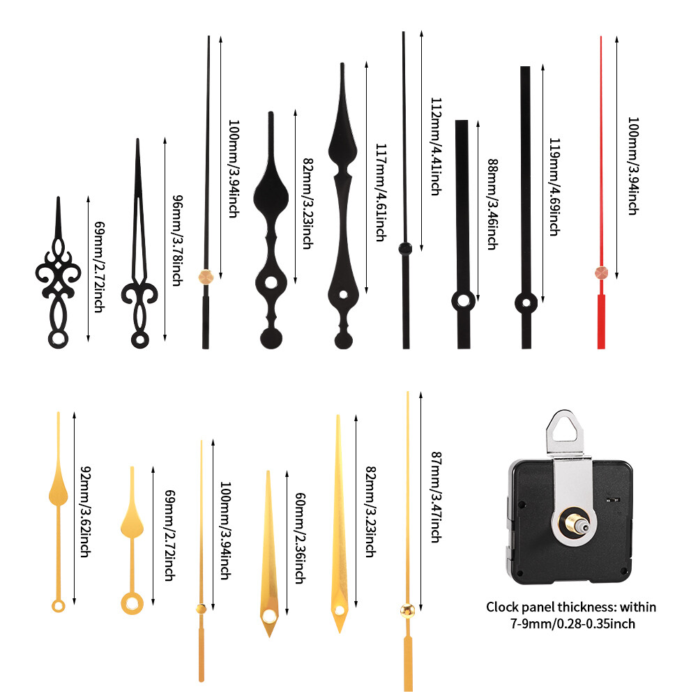 Practical Repair Pointer Quartz Clock Mechanism Kit DIY Silent Movement ...