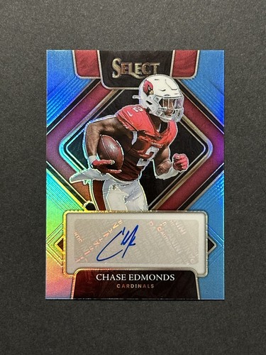 CHASE EDMONDS 2021 Panini Select Signatures Light Blue Prizm /49 Auto ...