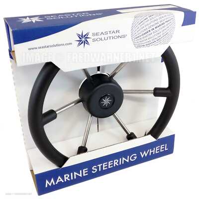 SeaStar SW56811P Steering Wheel Talon 14" SS 6 Spoke Black Teleflex ...