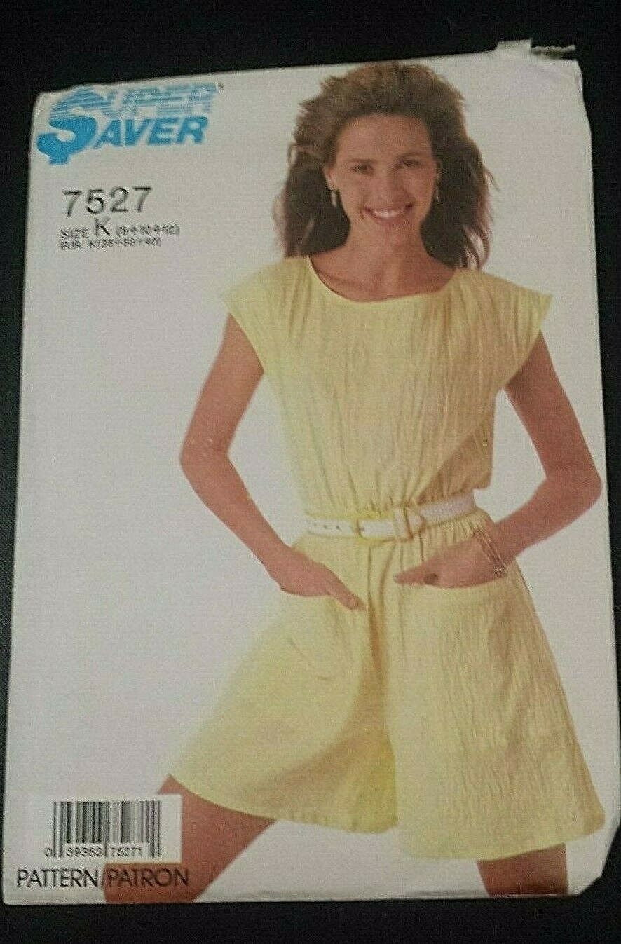 VINTAGE SIMPLICITY LADIES PULLON JUMPSUIT PATTERN 7527 SIZE 8-12 FREE ...