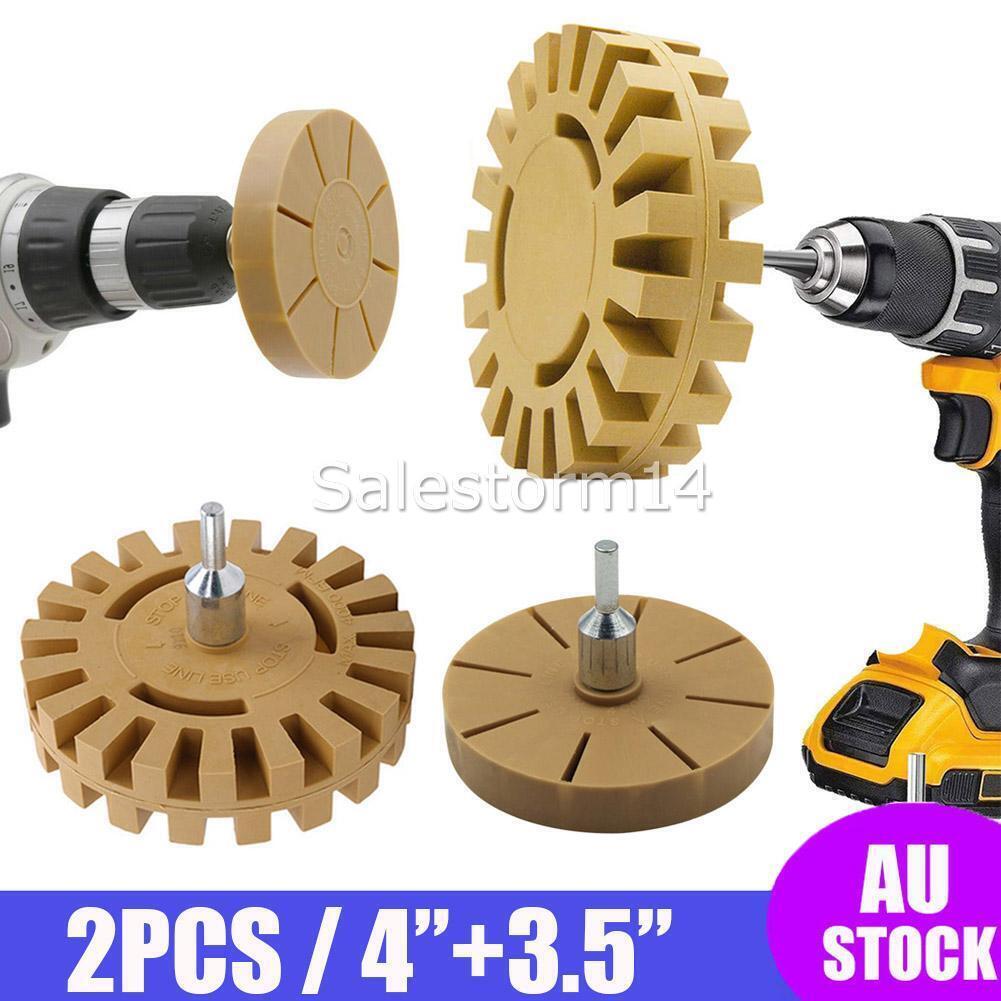 2* Decal Rubber Eraser Caramel Wheel Pinstripe Sticker Remover w/ Drill ...