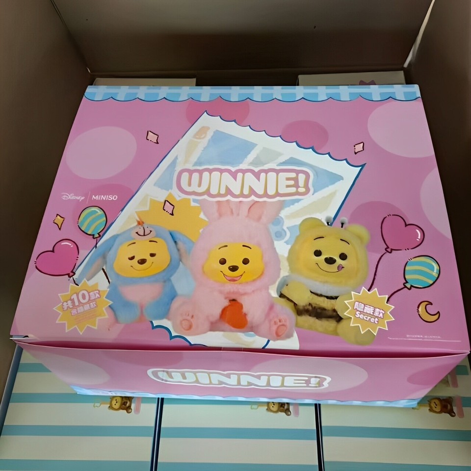 [FULL SET OF 9] MINISO WINNIE THE POOH NAUGHTY PARTY PLUSHBLIND BOX ART ...