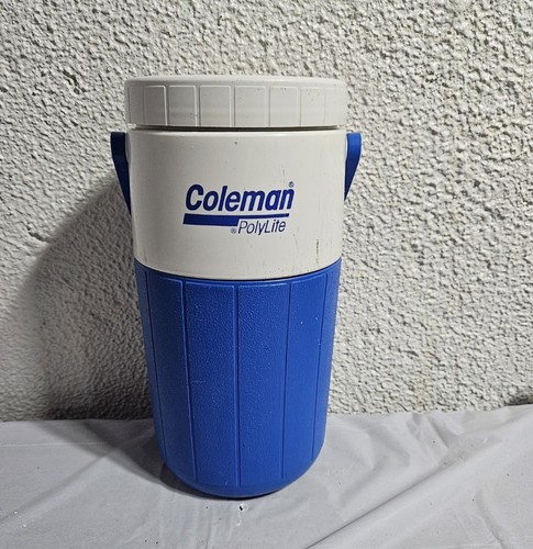 Coleman Polylite Cooler Blue 1/2 GALLON Water Beverage Thermos VTG | eBay