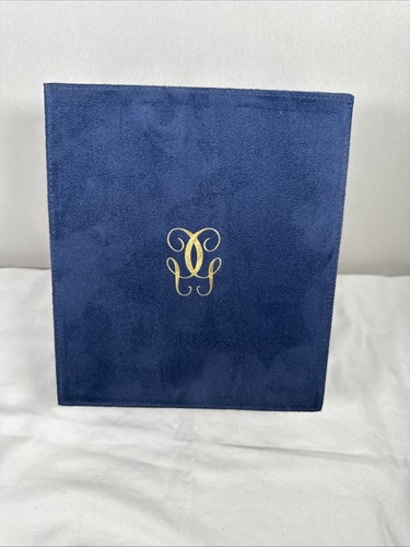 Guerlain Paris - Empty - Blue Suede Box Lined Rectangle Square | eBay