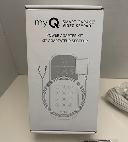 -Open Box- MyQ Wireless Smart Garage Video Keypad Power Adapter Kit MYQ ...