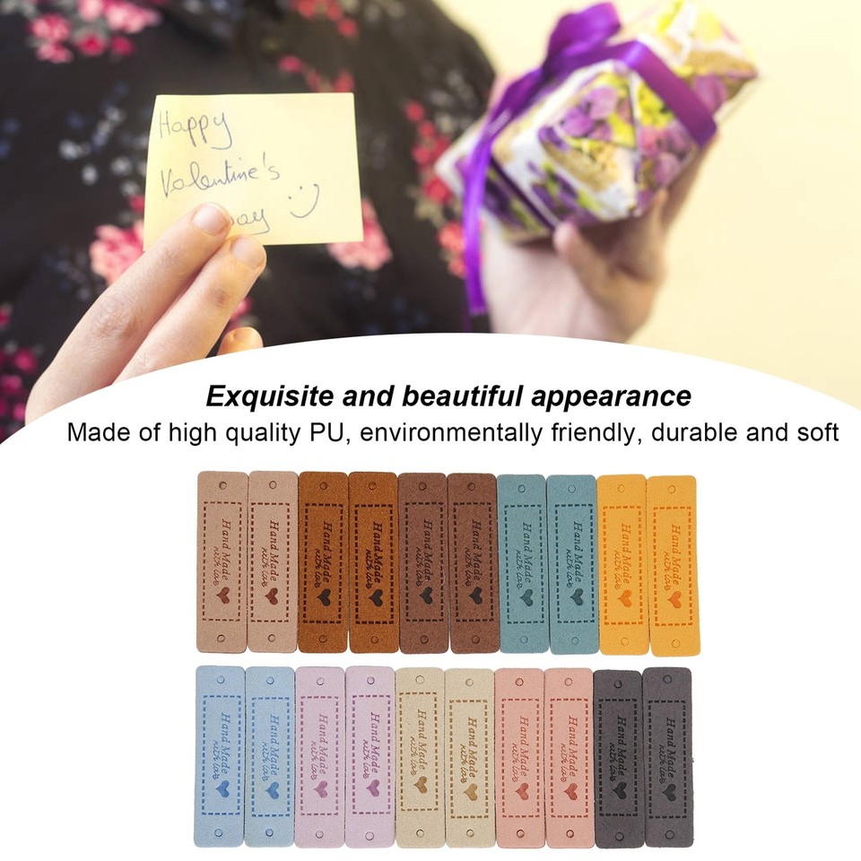 Hand Made Labels PU Material Exquisite Beautiful DIY Bag Label For ...