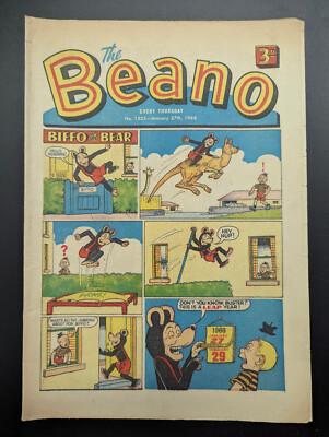 Beano Comic No 1332 January 27th 1968, Biffo the Bear | eBay UK
