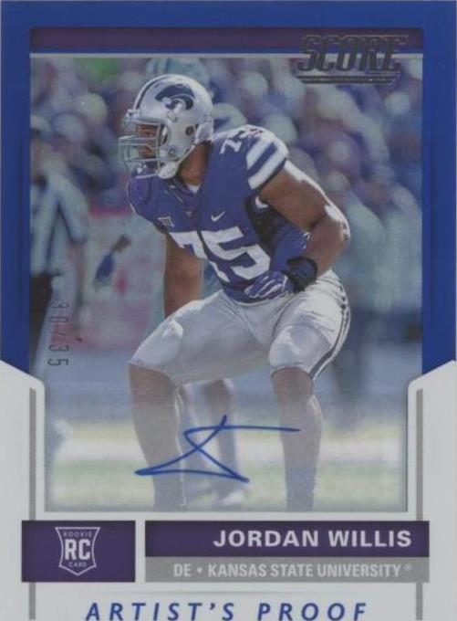 2017 Score - Rookies Jordan Willis #364 Artist's Proof /35 (RC) for ...
